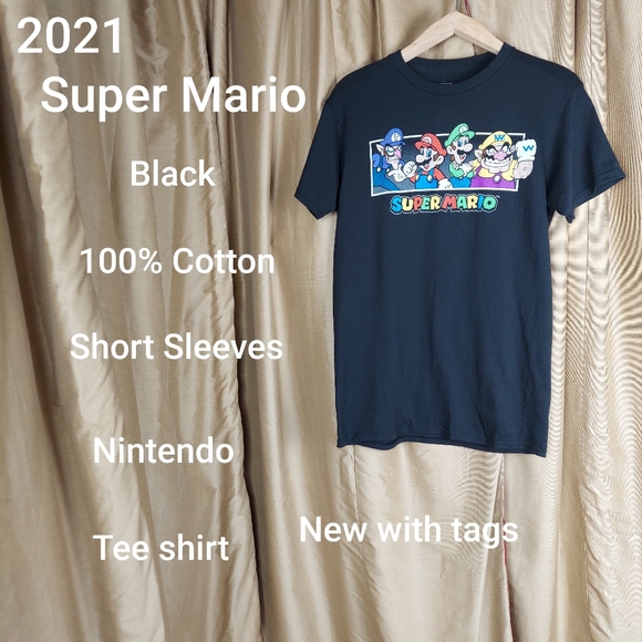 Nintendo | Shirts | New Super Nintendo Black Tee Shirt Size S | Poshmark